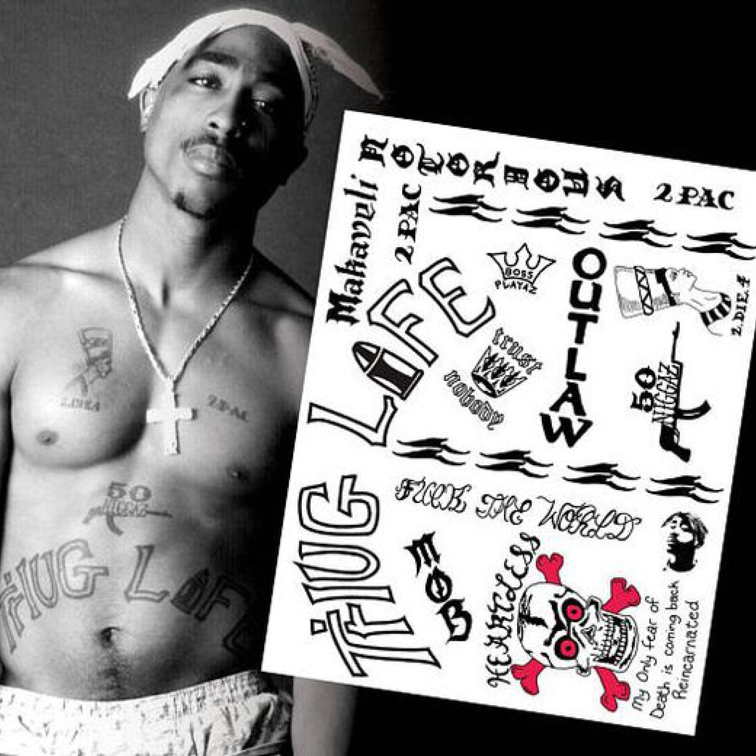 Tupac 50 Niggaz Tattoo